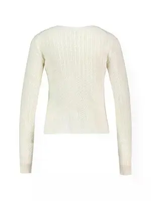 Kenzo Signature Embroidered Cable-knit Sweater