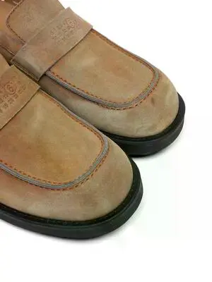 MAISON MARGIELA Washed-suede Biker Loafers