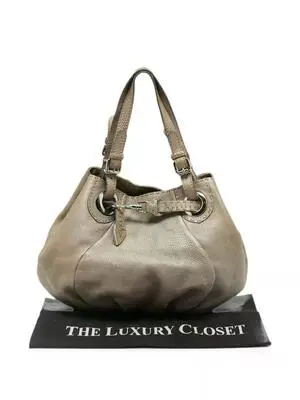 Fendi Pomodorino Selleria Shoulder Bag - Grey