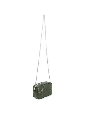 GOLDEN GOOSE Star Patch Patent Shoulder Bag - Green