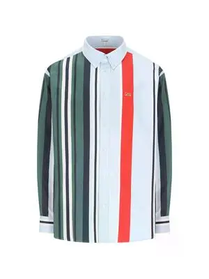 Loewe Anagram-embroidered Stripe-print Shirt - Blue