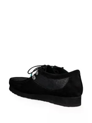 Clarks Embroidered Wallabee Boots - Black
