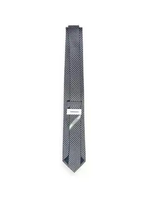 FERRAGAMO Silk Geometric Print Tie