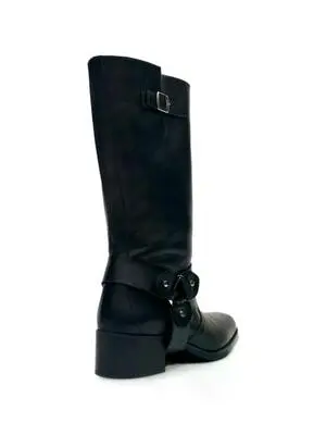 ALOHAS Buckle Detail Harness Boots