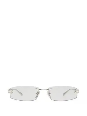 Balenciaga Gossip Rectangle Sunglasses - Silver