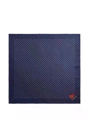 Polo Ralph Lauren Nautical Polka-dot Silk Scarf - Blue