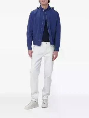 Brunello Cucinelli Royal Hooded Zip-up Jacket - Blue