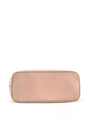 Prada Lux Saffiano Leather Double Zip Tote Bag - Pink