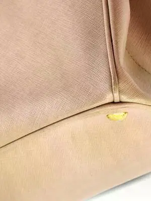 Prada Lux Saffiano Leather Double Zip Tote Bag - Pink
