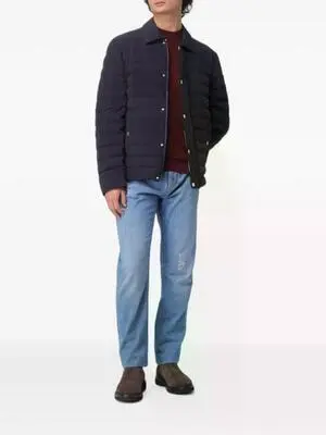 Brunello Cucinelli Ribbed-trim Mock-neck Sweater