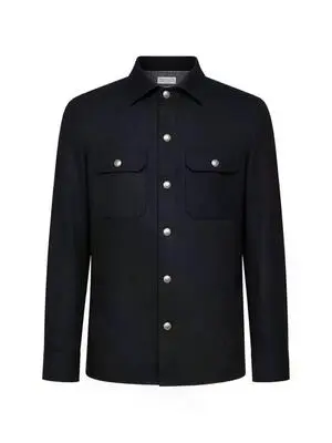 Brunello Cucinelli Virgin-wool Snap-button Shirt