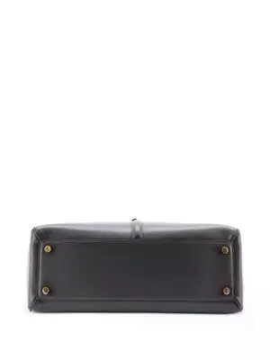 Celine 16 Top Handle Bag In Smooth Calfskin - Grey
