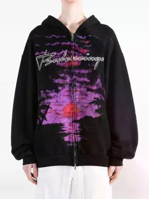 Balenciaga Zip Up Sweatshirts Hoodies For Women