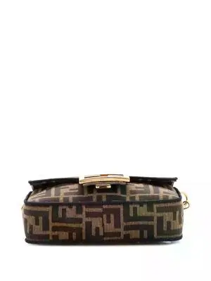 Fendi Baguette Nm Bag Zucca Canvas Mini Crossbody Bag - Brown