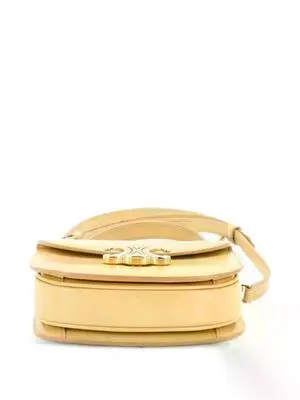 Celine Triomphe Besace Cléa Top Handle Flap Bag - Yellow