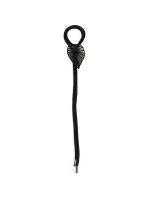 David Koma Cord Bracelet With Leaf Detail - Black
