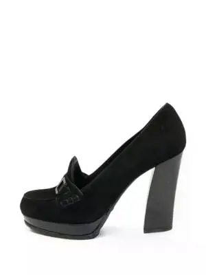 TOD'S Suede Block-heel Pumps