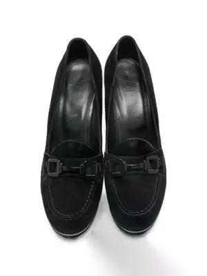 TOD'S Suede Block-heel Pumps