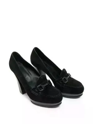 TOD'S Suede Block-heel Pumps
