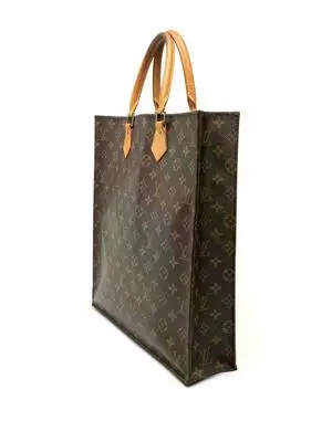 LOUIS VUITTON Monogram Sac Plat Tote Bag - Brown