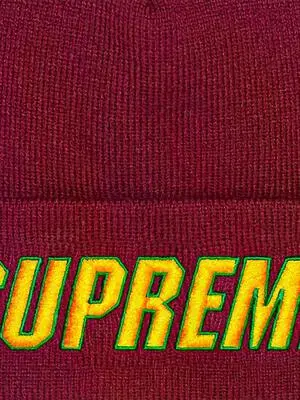 Supreme Logo-embroidered Beanie Hat