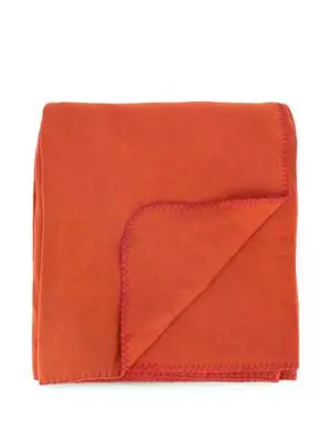 Isaia Blanket-stitch Logo-patch Blanket