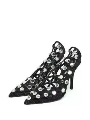 Attico Grid Crystal-embellished Pumps