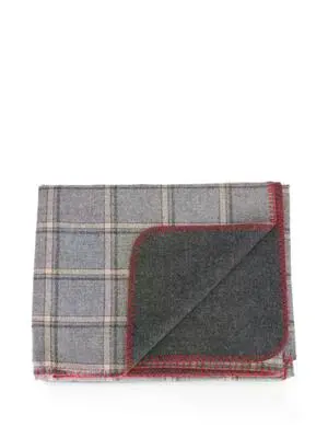Isaia Check-print Whipstitch-trim Blanket