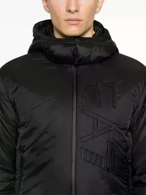 EA7 Logo Embroidered Puffer Jacket