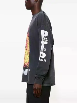 SAINT MXXXXXX Graphic Print Cotton Sweatshirt