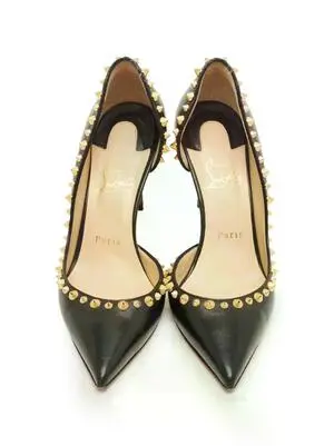 CHRISTIAN LOUBOUTIN Leather Studded D'orsay Pumps