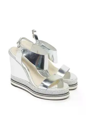NICHOLAS KIRKWOOD Leda Leather Wedge Sandals