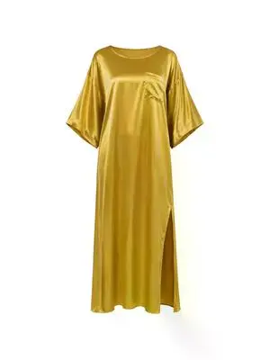 STEPHAN JANSON Round Neck Maxi Dress With Chest Pocket