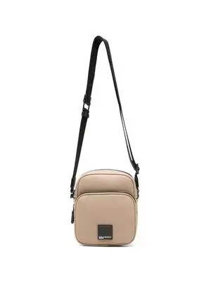 Karl Lagerfeld Logo Patch Messenger Bag - Neutrals