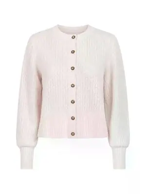 Le Kasha Gaya Pointelle Knit Cardigan - Neutrals