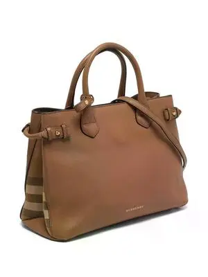Burberry House Check Medium Tote Bag - Brown