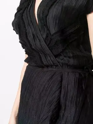 IRO PARIS Ruffle-trimmed Wrap Dress