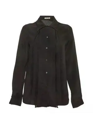Miu Miu Silk Lace Trim Shirt