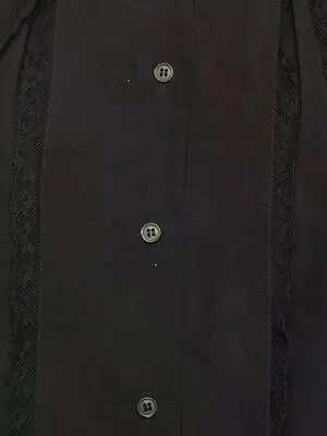 Miu Miu Silk Lace Trim Shirt