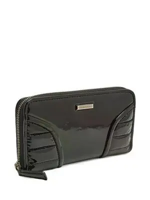 Burberry Quilted Patent Leather Wallet - Black