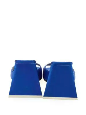 Attico Devon Satin Sandals - Blue