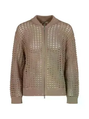 Peserico Open-knit Zip-up Cardigan