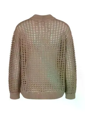 Peserico Open-knit Zip-up Cardigan