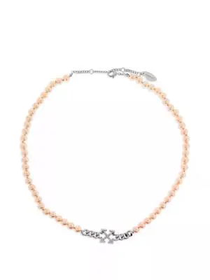 Off-White Arrows Glass-pearl Necklace - Orange