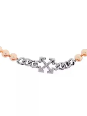 Off-White Arrows Glass-pearl Necklace
