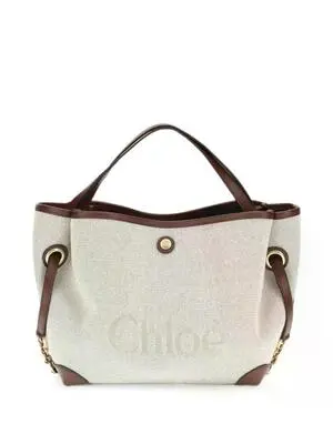 Chloé Clover Logo-print Tote Bag - Neutrals
