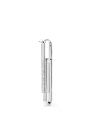 Off-White Paperclip-shaped Single Earrings