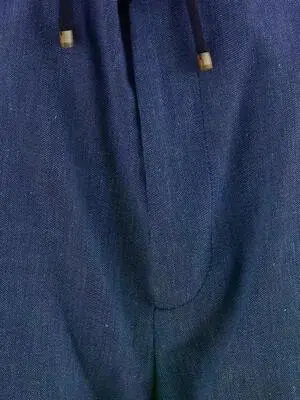 Brunello Cucinelli Herringbone Drawstring Waist Shorts