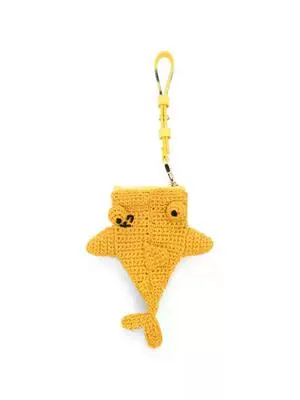 Fendi Crochet Shark Bag Charm - Yellow