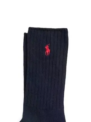 Polo Ralph Lauren Ribbed Embroidered Pony Socks